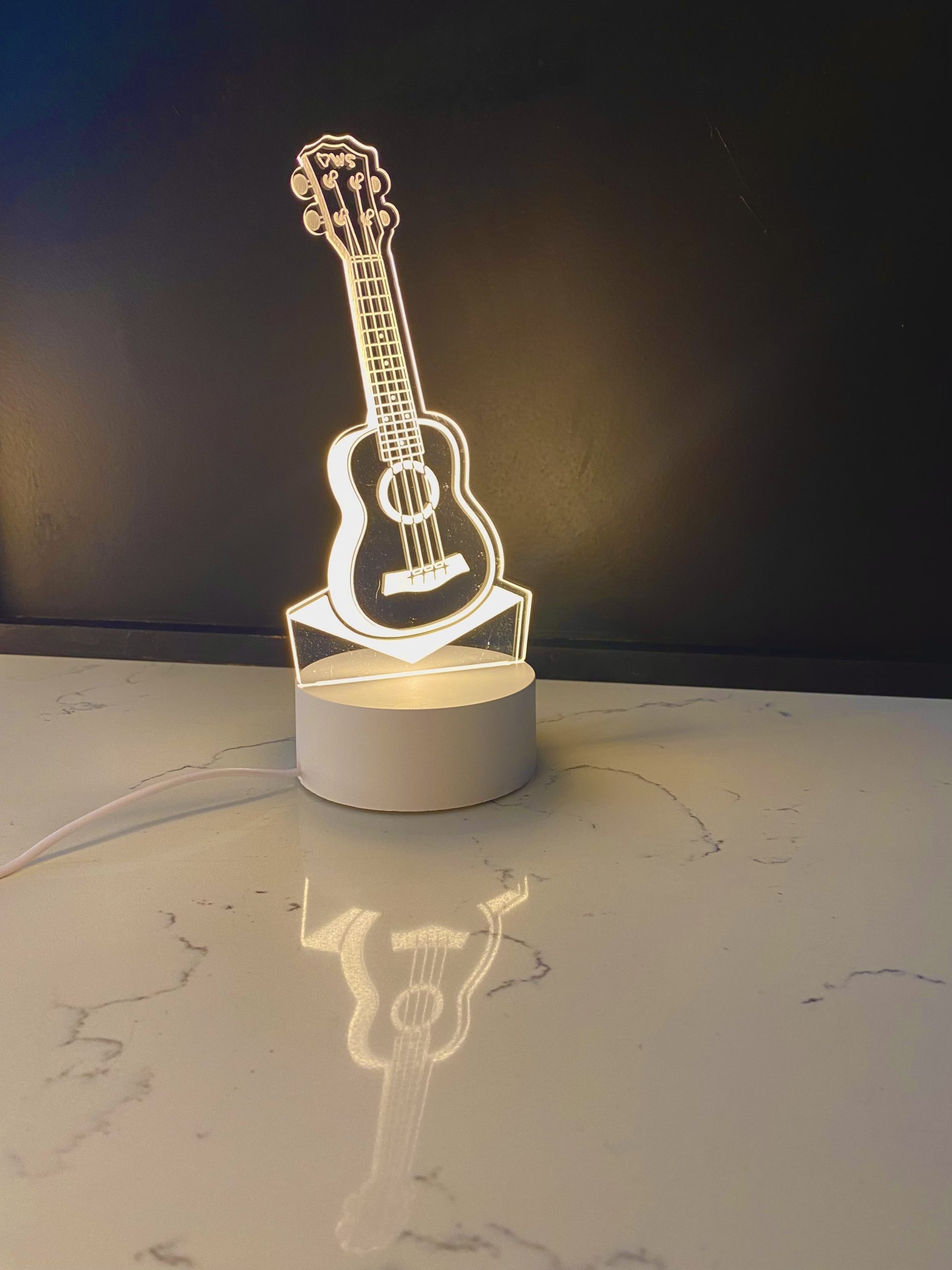 AvaGlow Acrylic Led Lamp & Night Light / Bedside Lamp - Guitar ...